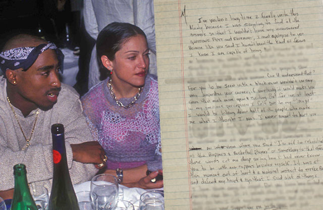 Subastan carta del rapero Tupac donde revela por qué terminó con ...