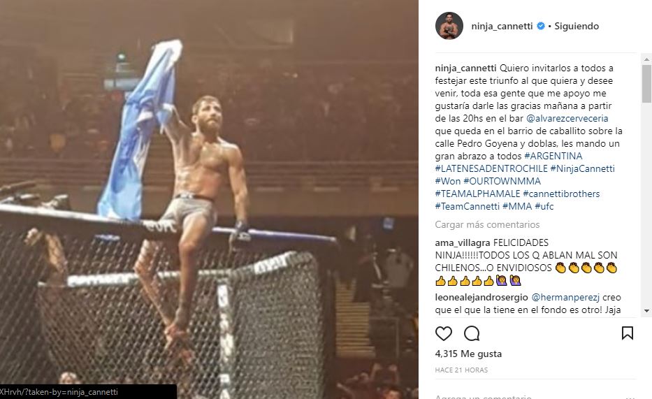 Guido Cannetti siguió insultando a Chile tras su victoria sobre Diego ...