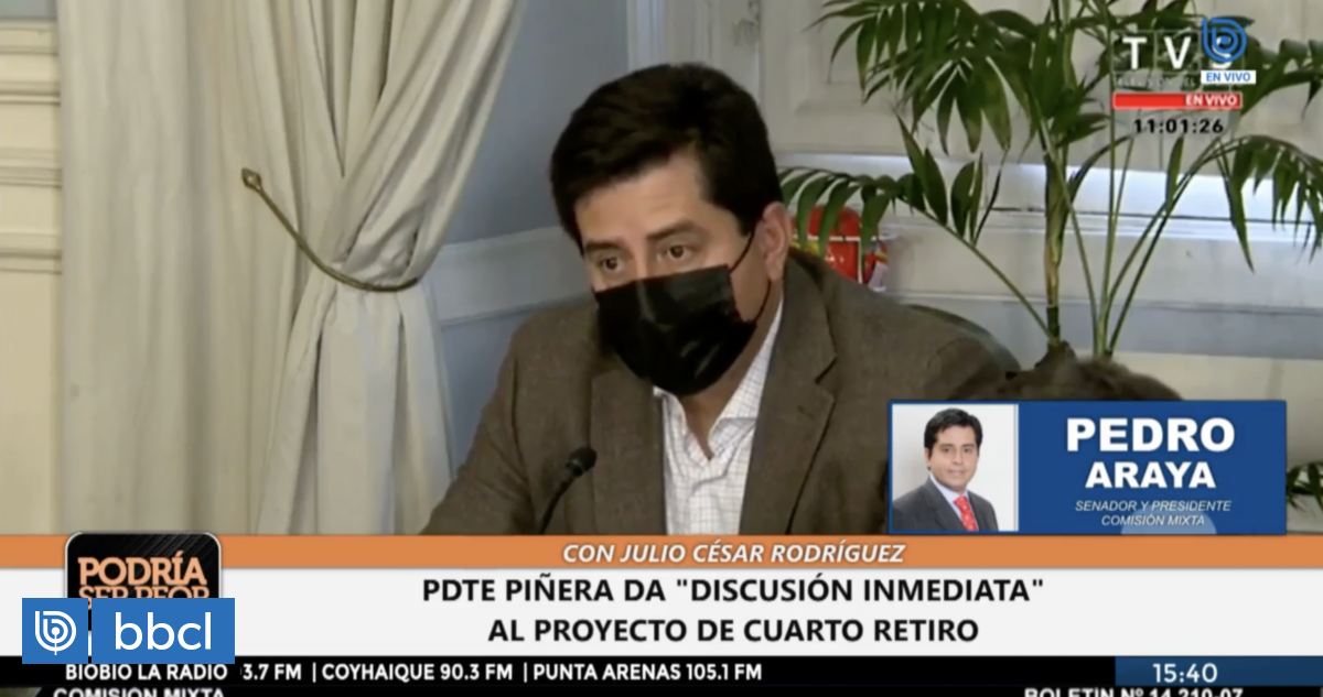 Senador Pedro Araya por retiro del 10%: "Los senadores de RN y UDI ...