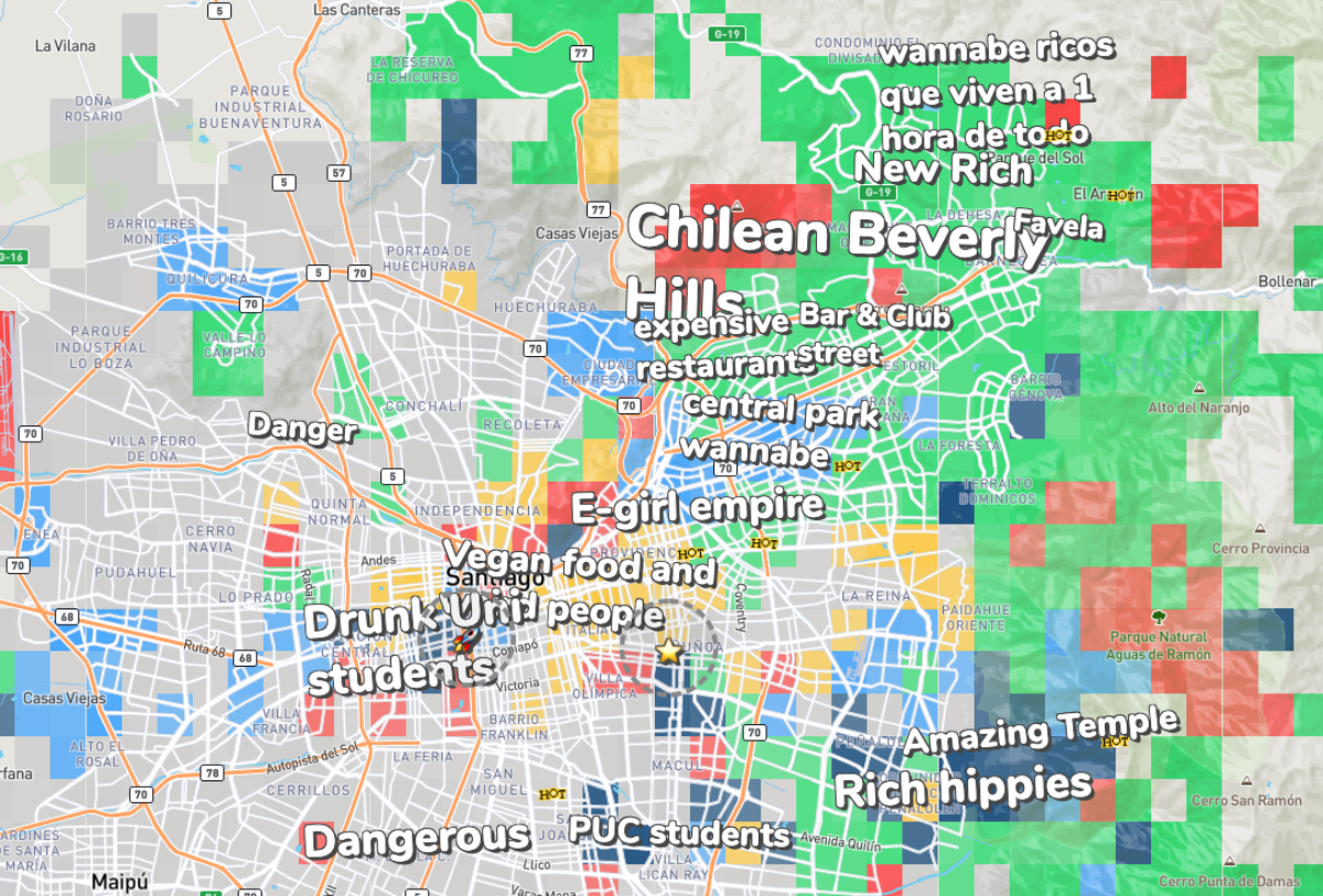 Hoodmaps: el Google Maps que estereotipa la zona de Santiago donde ...
