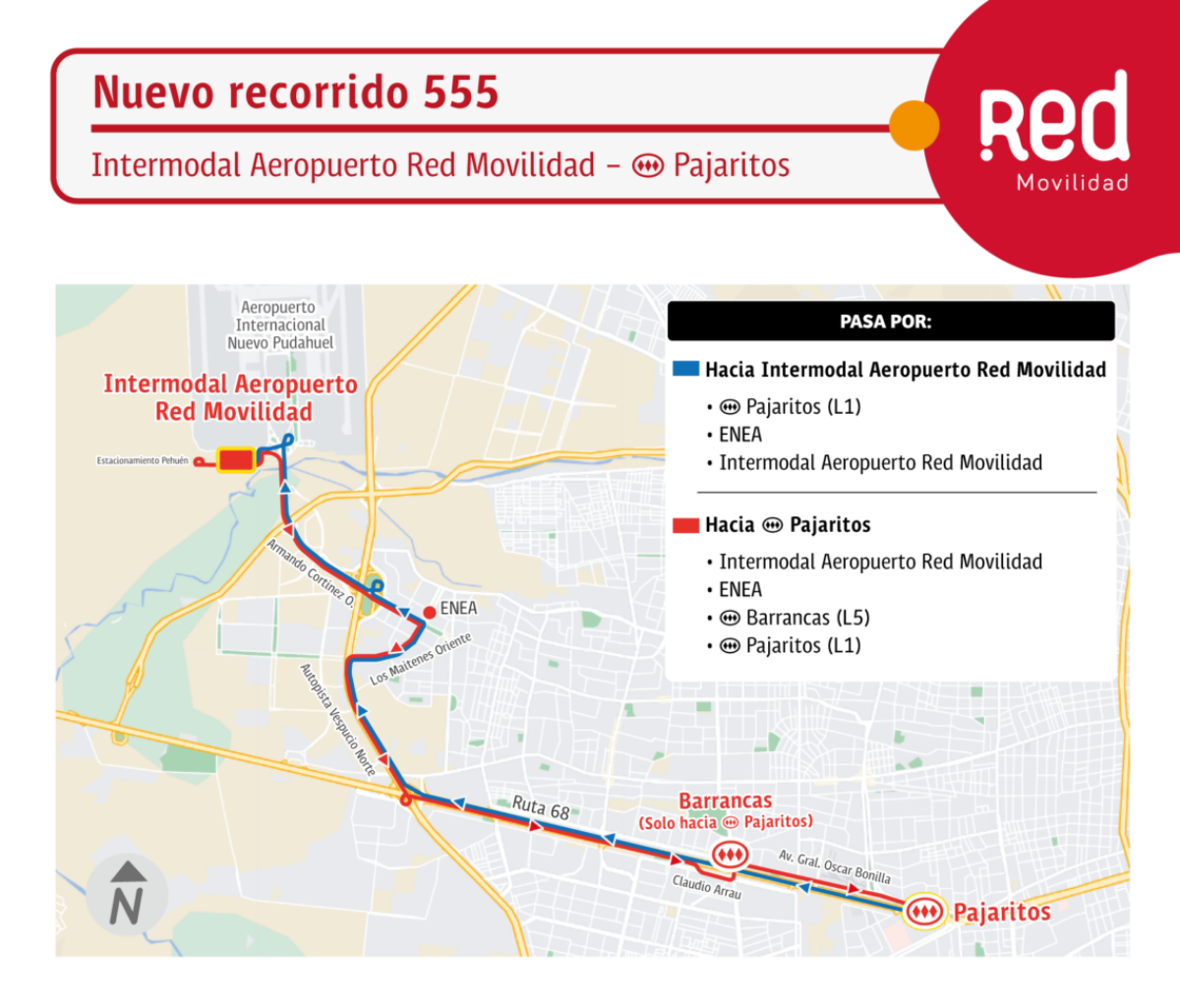 Bus 555 al Aeropuerto de Santiago: cuánto cuesta, dónde se toma, su ...