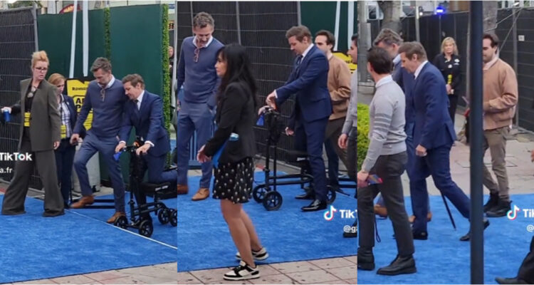 Jeremy Renner aparece en alfombra roja ayudándose de un bastón tras ...