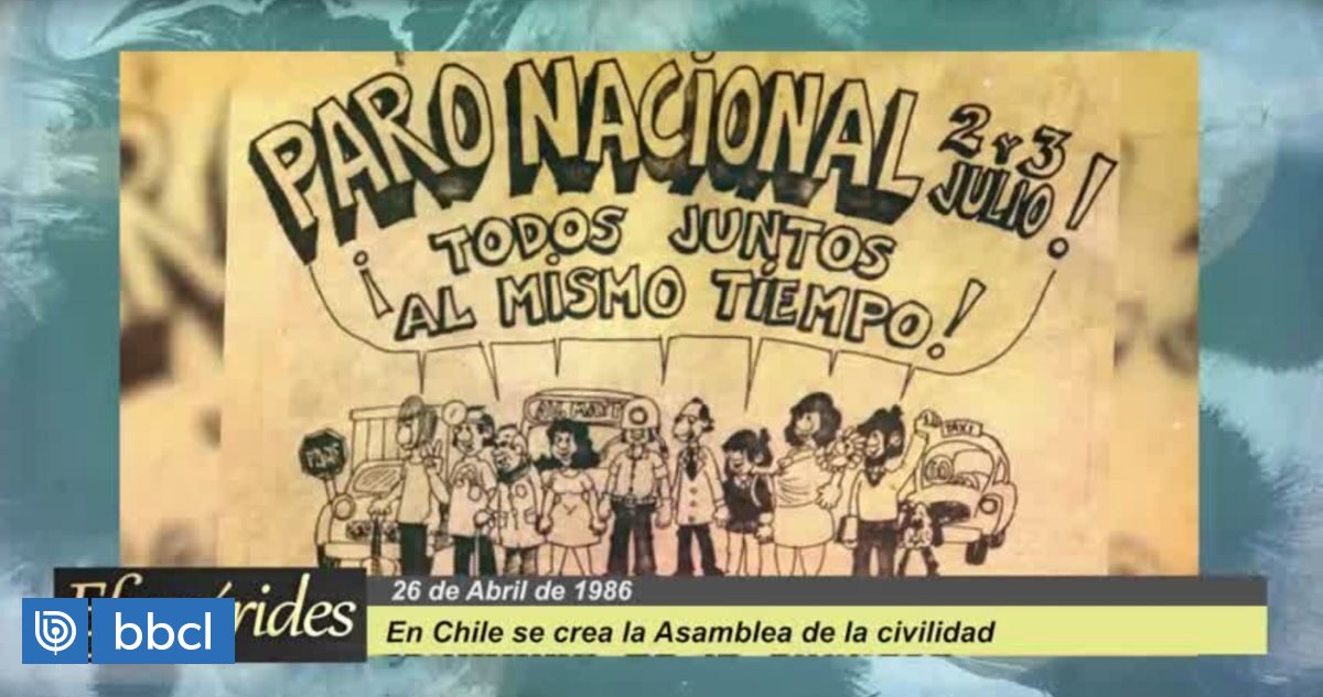 Efemérides: El 26 de abril de 1986 se crea la Asamblea de la civilidad ...