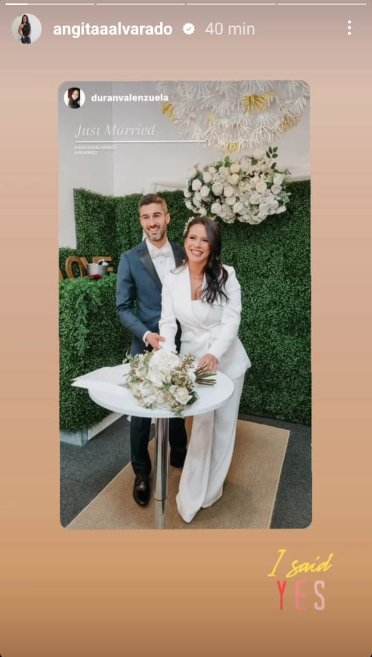 "Para siempre sí": Angie Alvarado comparte las primeras imágenes de su ...