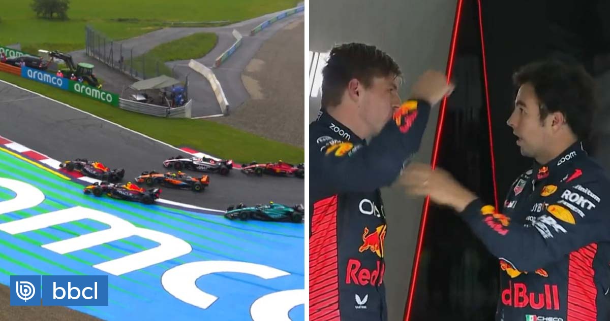 Fórmula 1: así fue el incidente de Verstappen y Pérez en la sprint de Austria