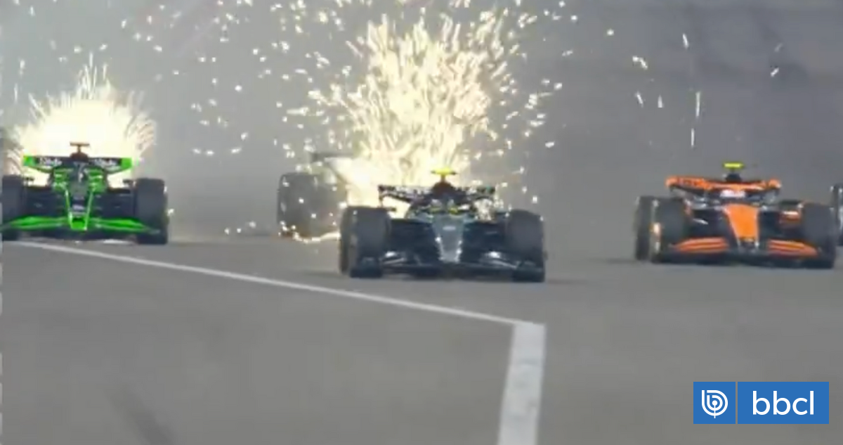 El intenso final de carrera entre cinco pilotos en test de la Fórmula 1