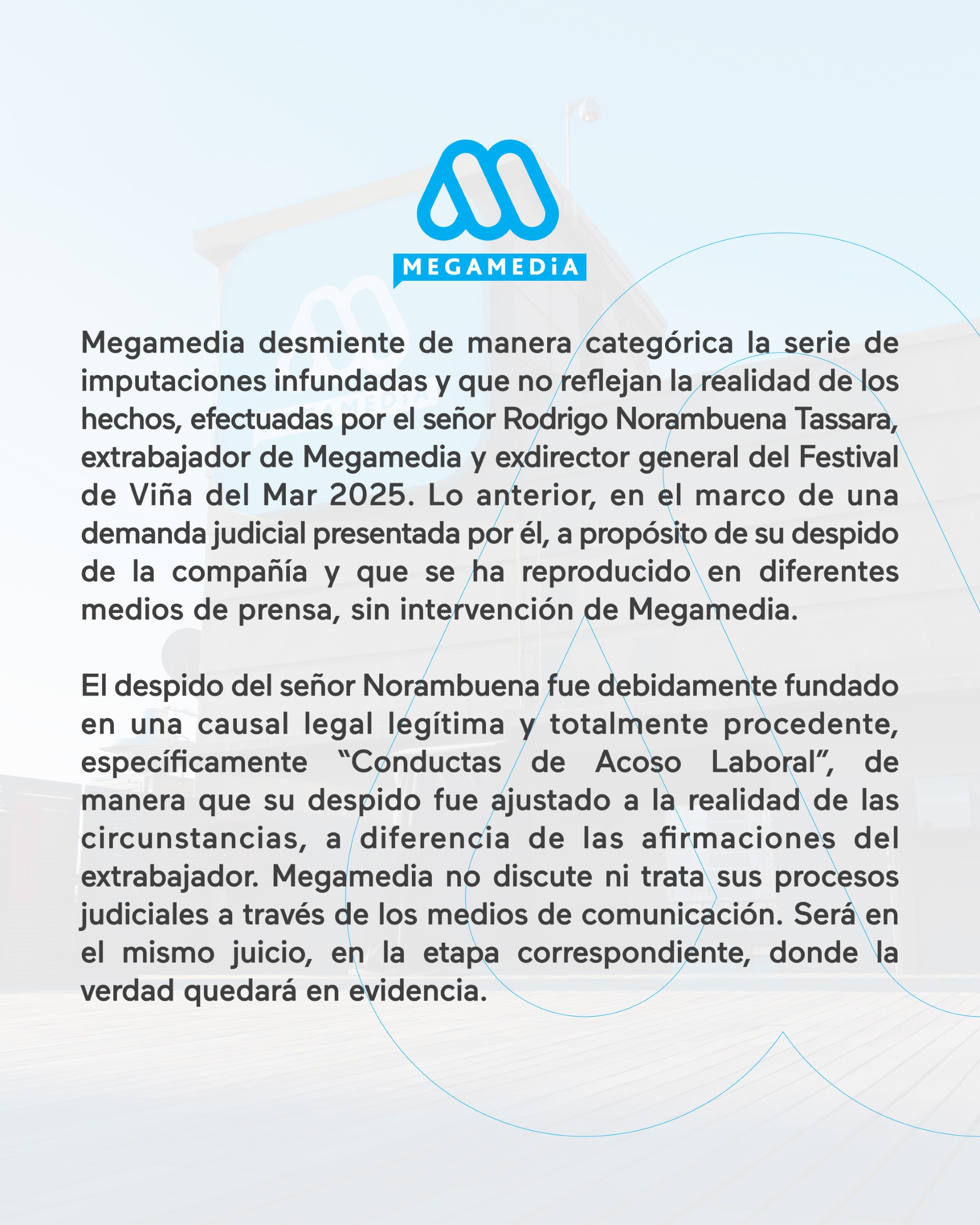 "La verdad quedará en evidencia": Mega responde a demanda de Rodrigo ...