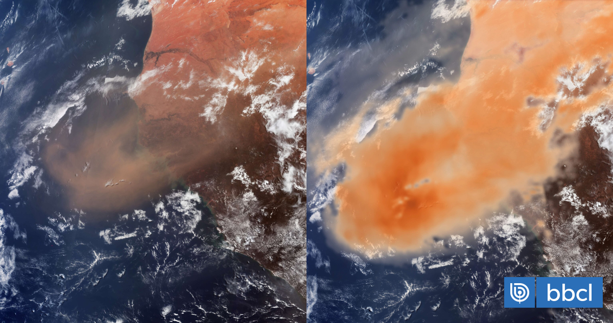 Una enorme nube de polvo salió del desierto del Sahara y está cruzando el Atlántico hacia EE.UU.