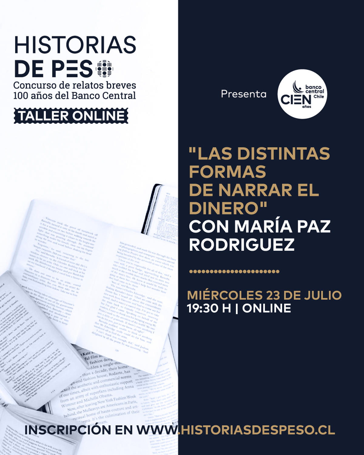 Historias de peso:Banco central invita a talleres con escritores María ...