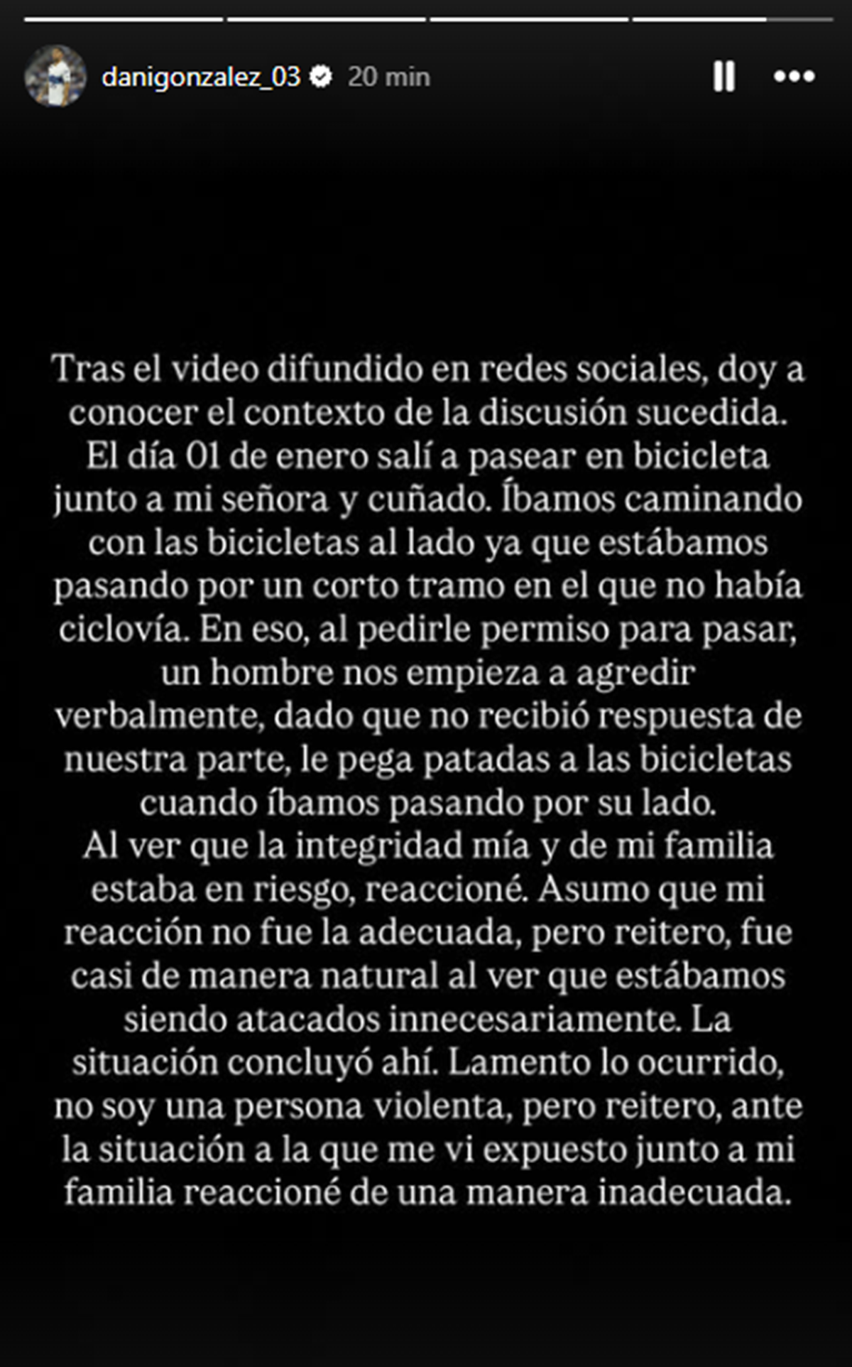 Daniel González y video peleando en la calle: explica por qué lo hizo