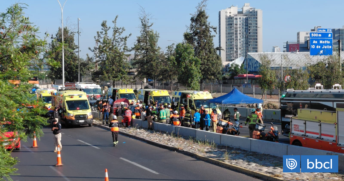 Siete lesionados deja colisión múltiple y atropello en la Autopista ...